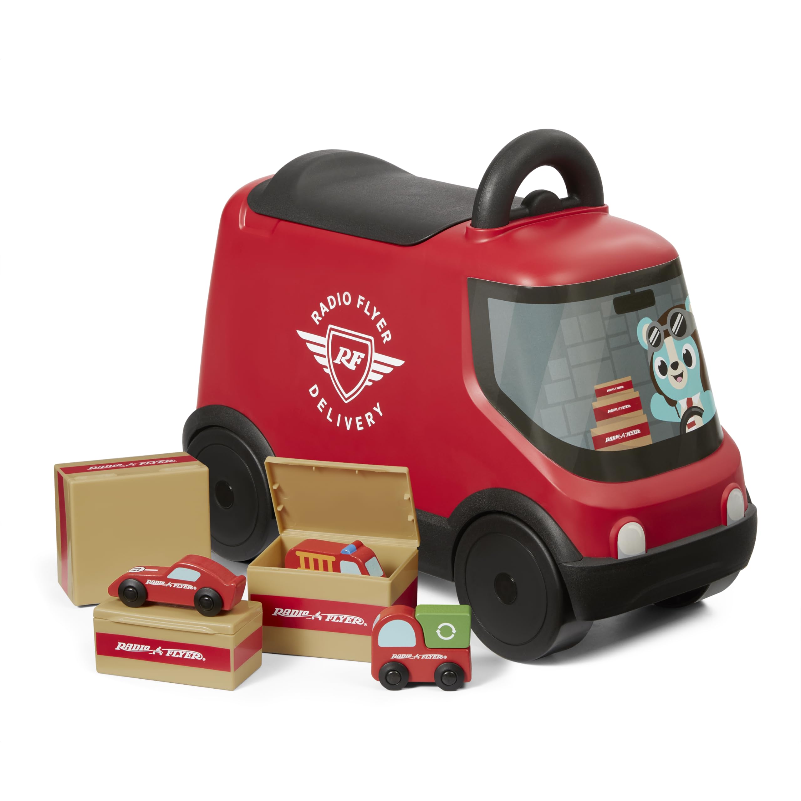 Mua Delivery Van Ride On Toy for Kids, Red Toddler Ride on Toy for Ages ...