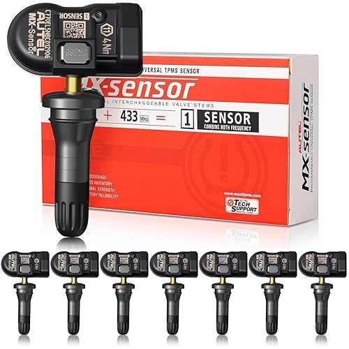 Autel 8 Pack Rubber TPMS Sensor MX-Sensor, Press-in 315MHz & 433MHz 2 ...