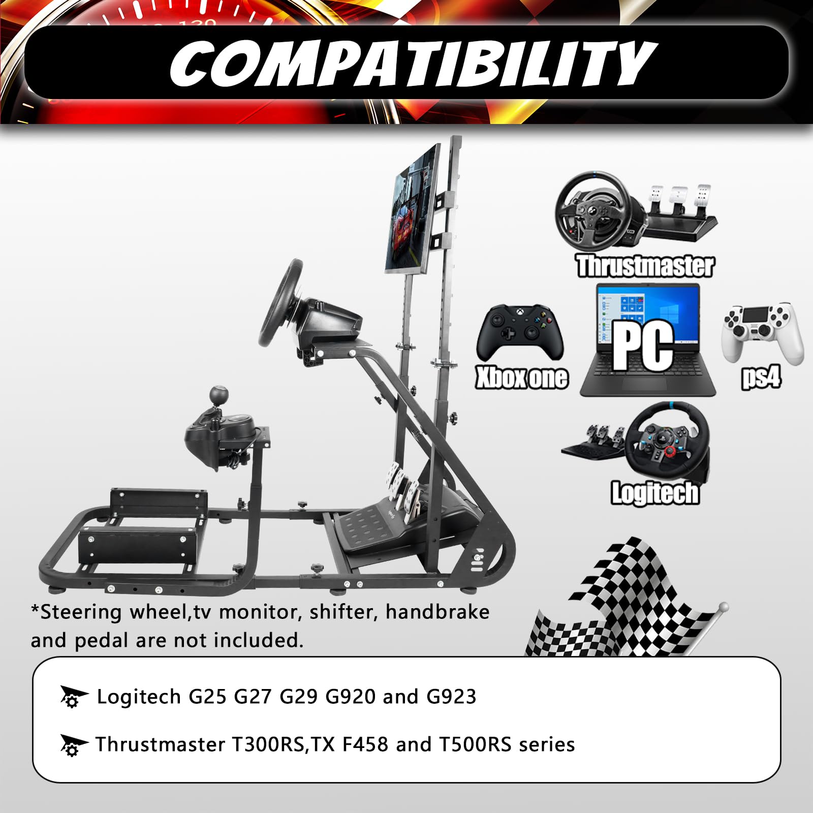 Mua Supllueer Racing Simulator Cockpit Wheel Stand with Monitor Stand ...