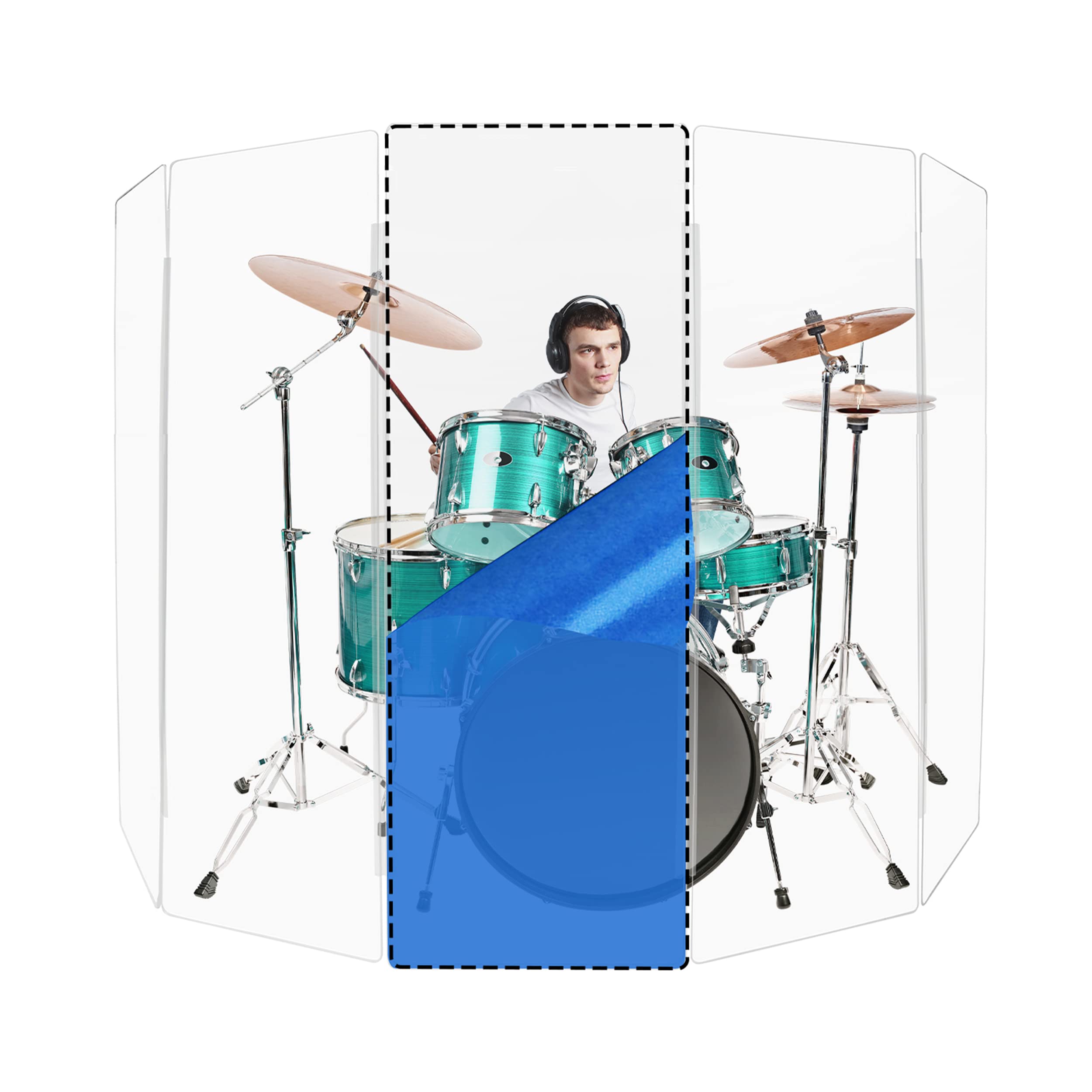 Mua PENNZONI Drum Shield 6ft Single Panel w/Living Hinge, Premium Clear ...