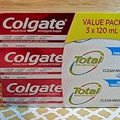 Colgate Total Toothpaste, Clean Mint, 3 X 120 mL: Amazon.ca: Beauty