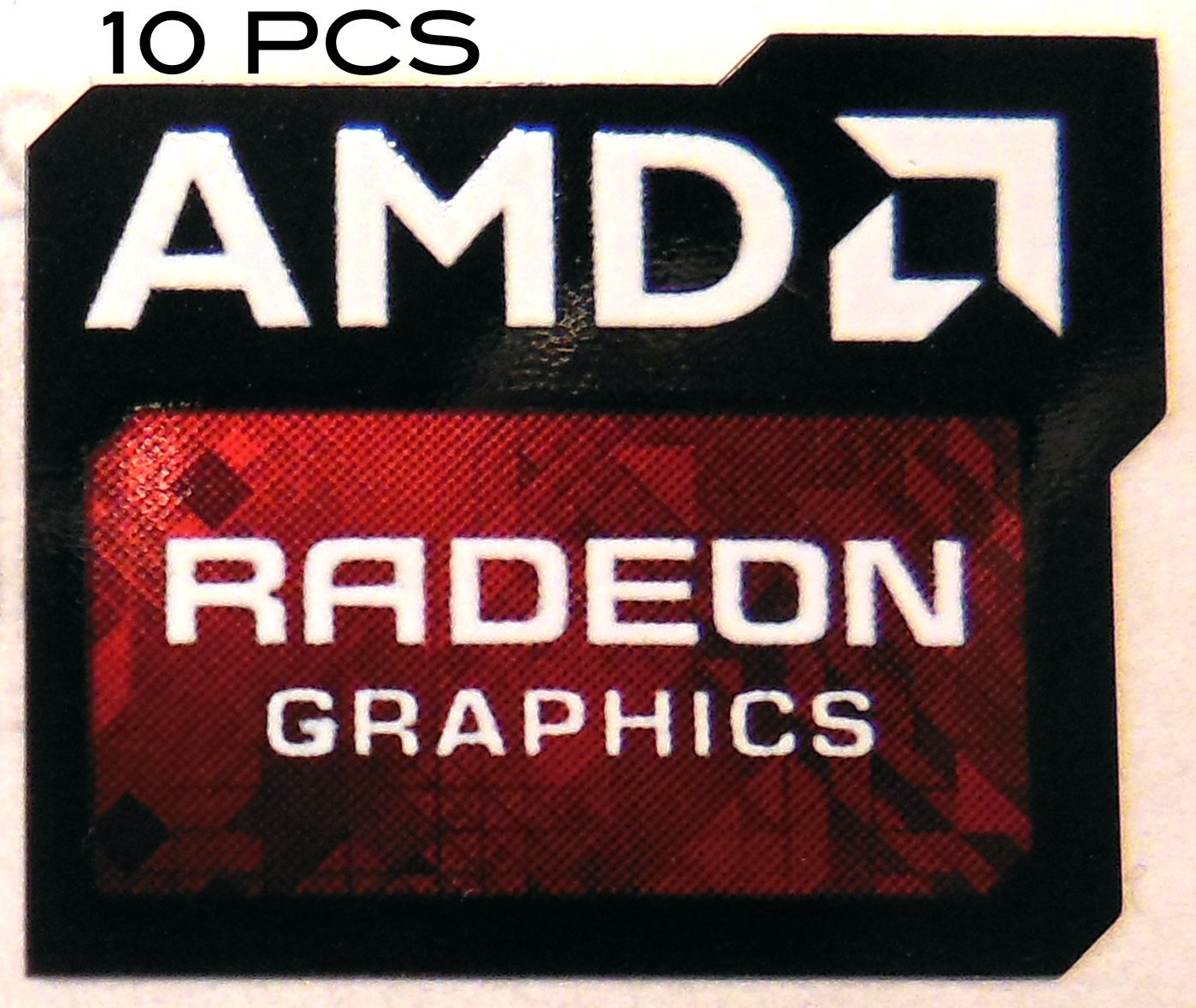 10 Pieces of Original AMD Radeon Graphics Sticker 16 x 20mm 778x10 ...