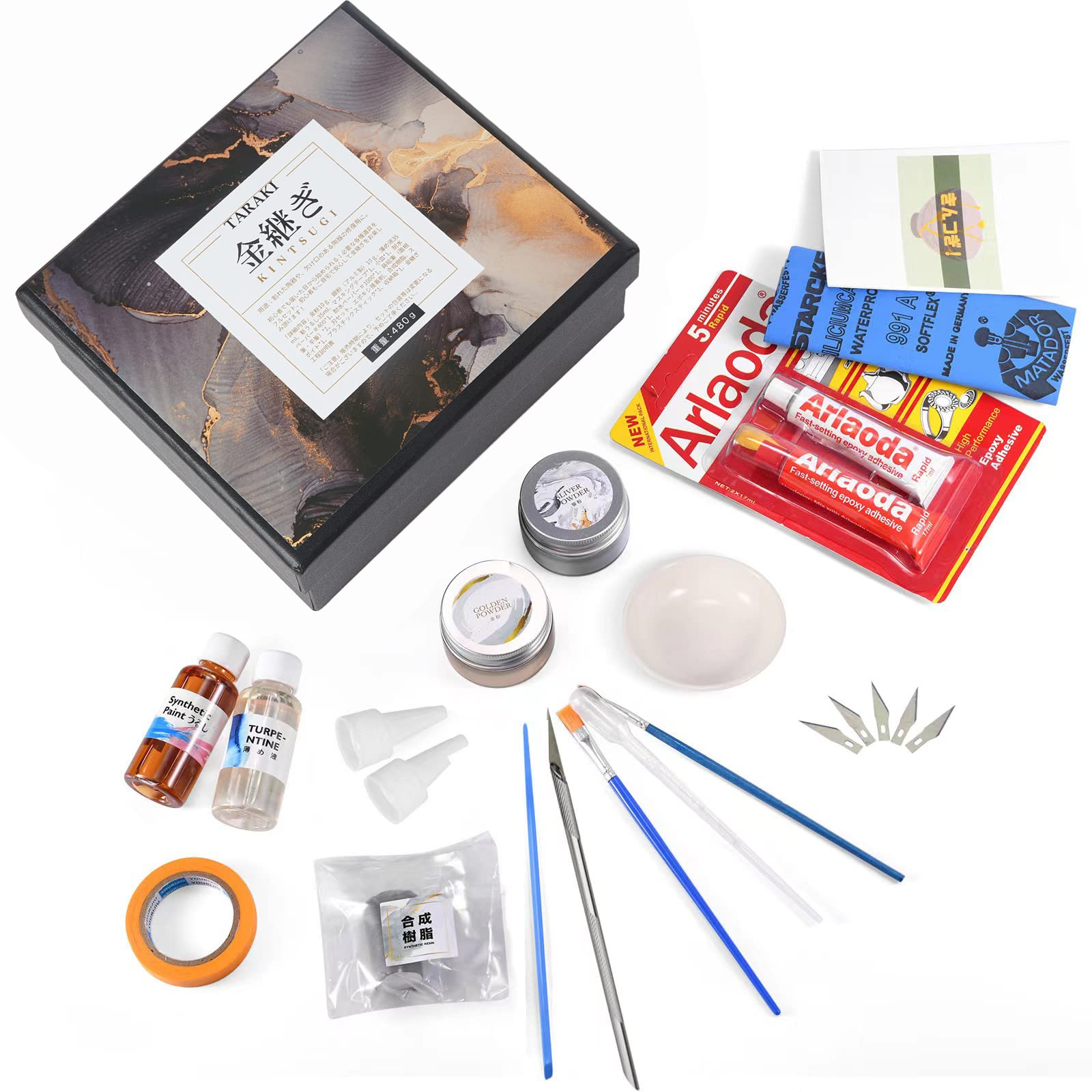 Mua TARAKI Kintsugi Set, Repair Broken Pottery, Kanatsugi Set, 19 Piece ...