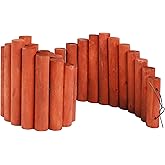Amazon.com : Worth Garden Log Rolls Edging - Wooden Short Fence Border ...