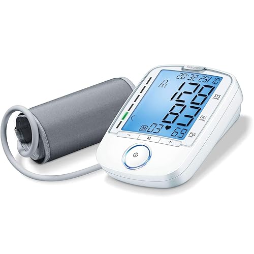 Beurer BM47 Upper Arm Blood Pressure Machine - XL Backlit Display, 4 ...