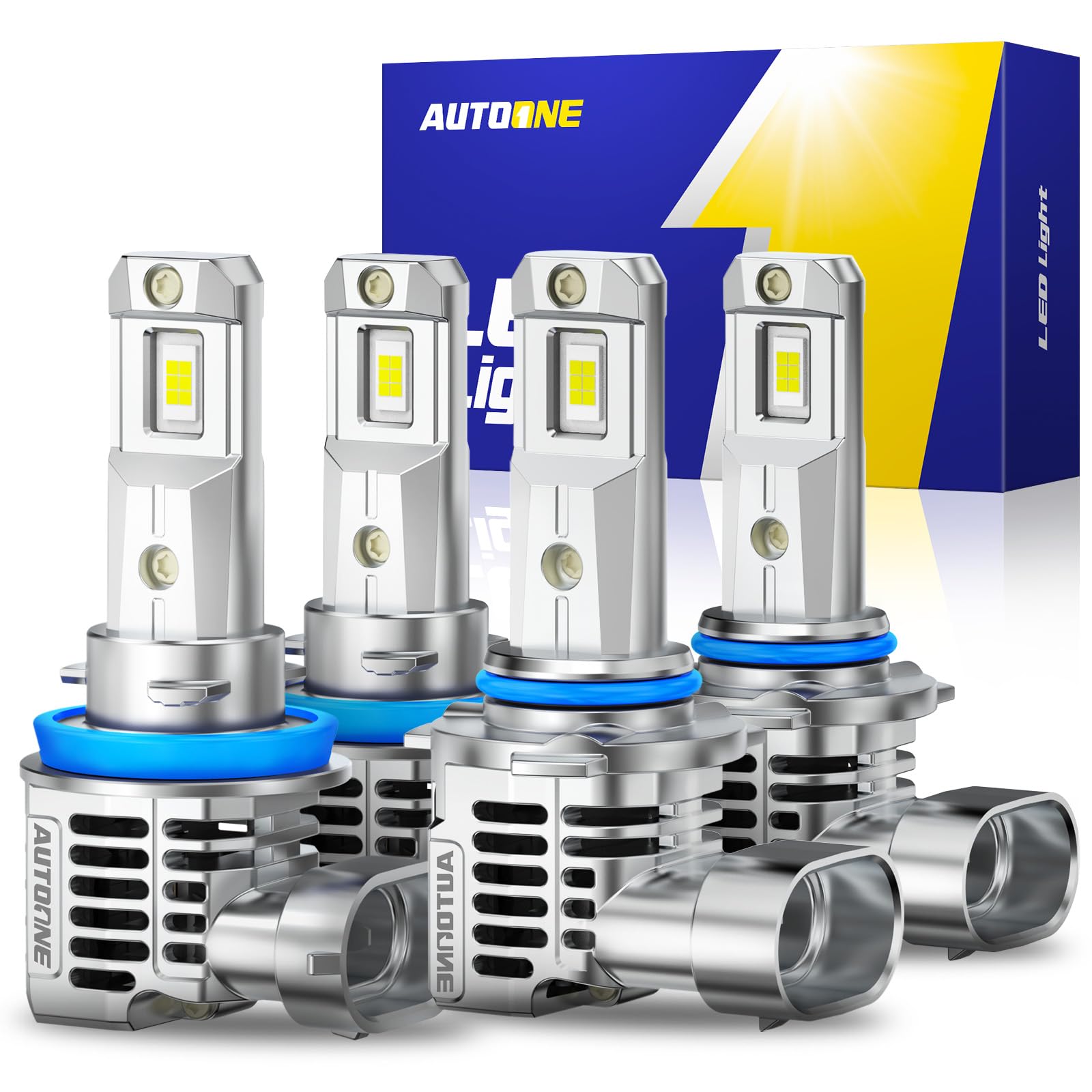 Mua AUTOONE Upgraded H11 9005 LED Bulbs Combo 50000LM 600% Brighter, HB3/9005 and H8/H9/H11 ...