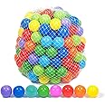 Amazon.com: Playz Soft Plastic Mini Ball Pit Balls 50 Count - w/ 8 ...