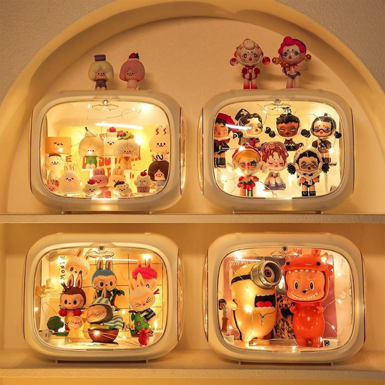 Mua Display case for Figures with Light Adjustable Display Stand Clear ...