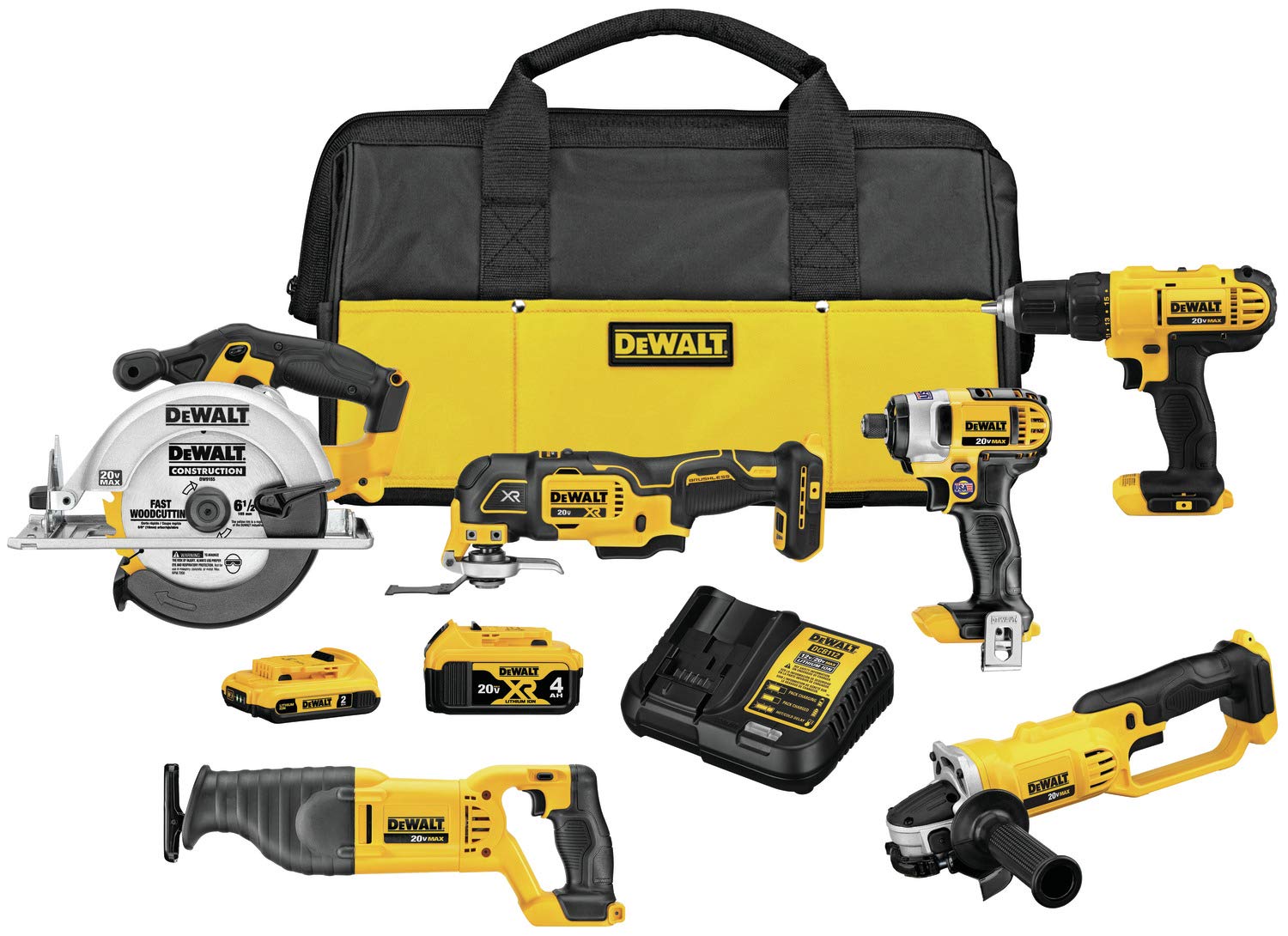 Mua DEWALT 20V MAX Power Tool Combo Kit, 6-Tool Cordless Power Tool Set ...