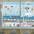 Amazon.com: PLIGREAT 9 Sheets Fish Window Clings Watercolor Tropical ...