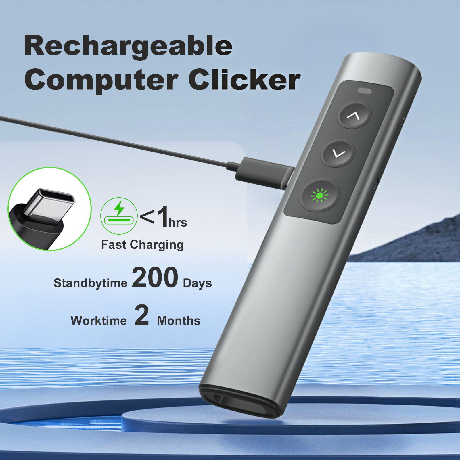 Mua Rechargeable Green Laser Pointer Presentation Clicker for Laptop ...