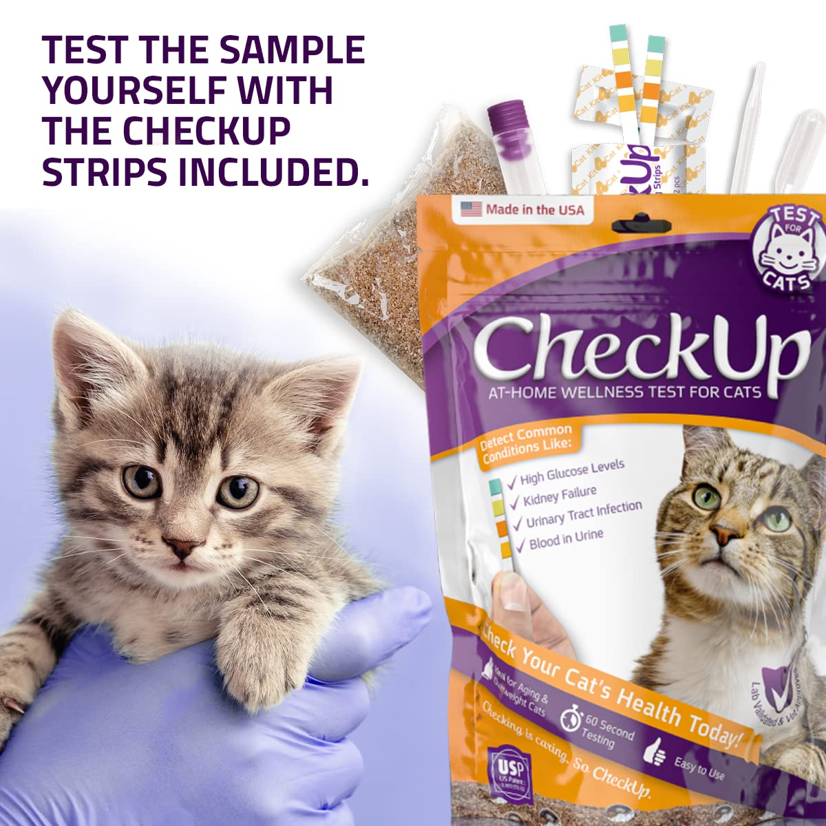 Mua KIT4CAT CheckUp at Home Cat Wellness Test Kit | 2lb Hydrophobic ...