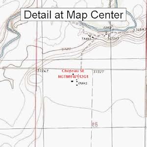 Amazon.com : USGS Topographic Quadrangle Map - Choteau SE, Montana ...