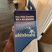 Magic Whiteboard - Reusable Sheets Sticks to Any Surface - 25 Sheets ...