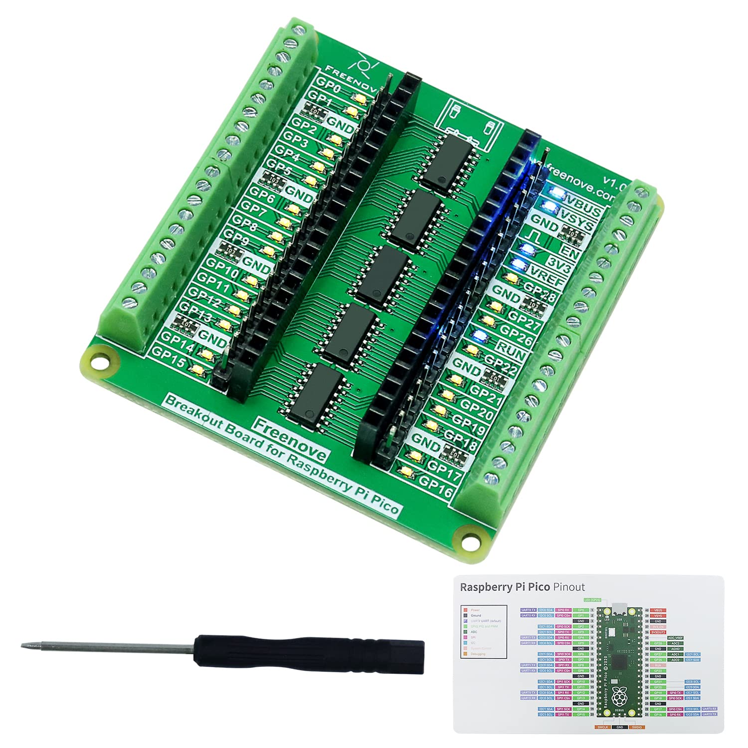 Mua Breakout Board for Raspberry Pi Pico/Pico H/Pico W, Terminal Block Shield with Pin Header ...