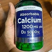 Amazon.com: Absorbable Calcium + D3 | 1200 mg | 240 Softgels | 5000 IU ...