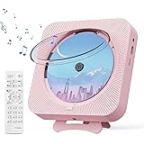 Amazon.com: Yintiny Cute Pink CD Player with Bluetooth 5.0 ...