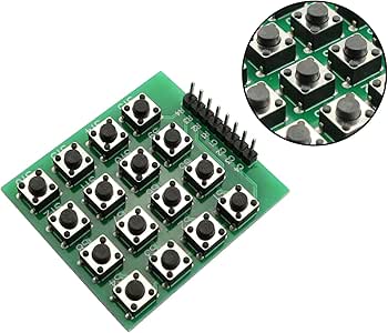 RLECS 4x4 Matrix Button Keypad Module 16 Keys 8 Pin for Arduino Raspberry Pi - - Amazon.com