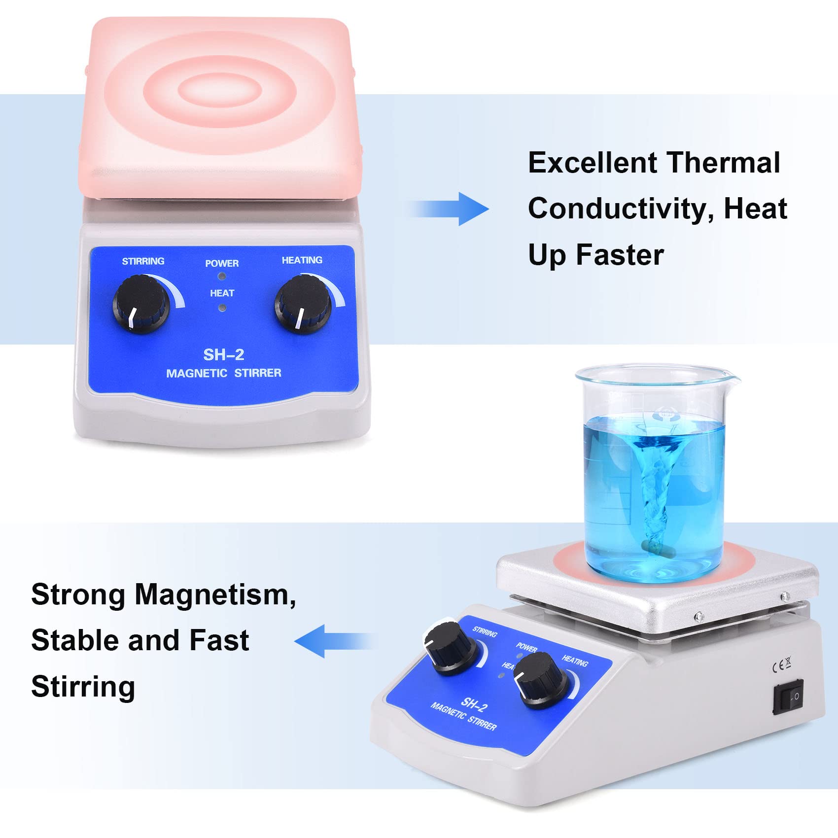 Mua Slendor Magnetic Stirrer SH-2 Hot Plate Mixer Max 520℉ Lab Hotplate ...
