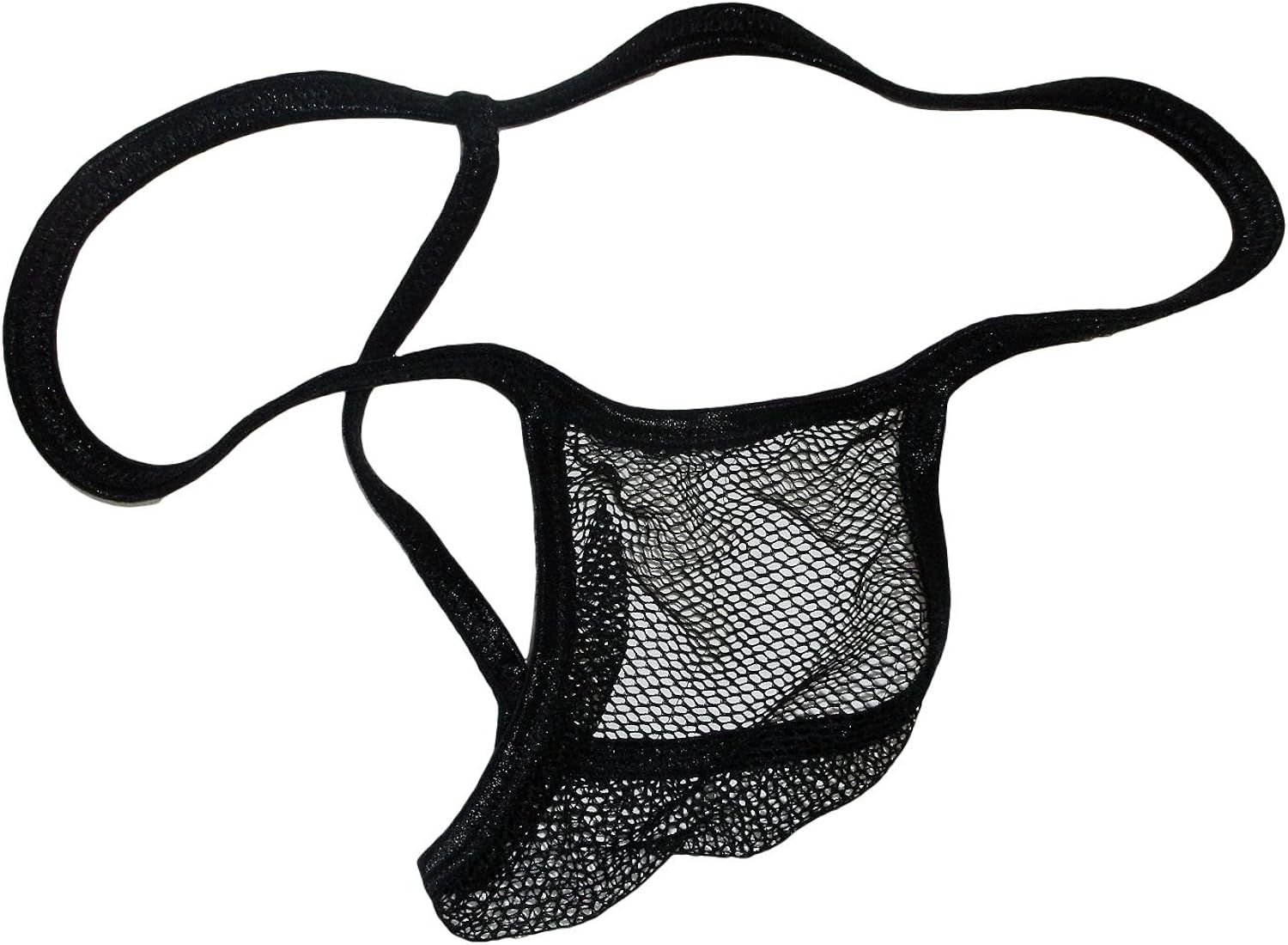 Amazon.com: Mens Jet Black NET Thong Seamless G String Underwear Made ...