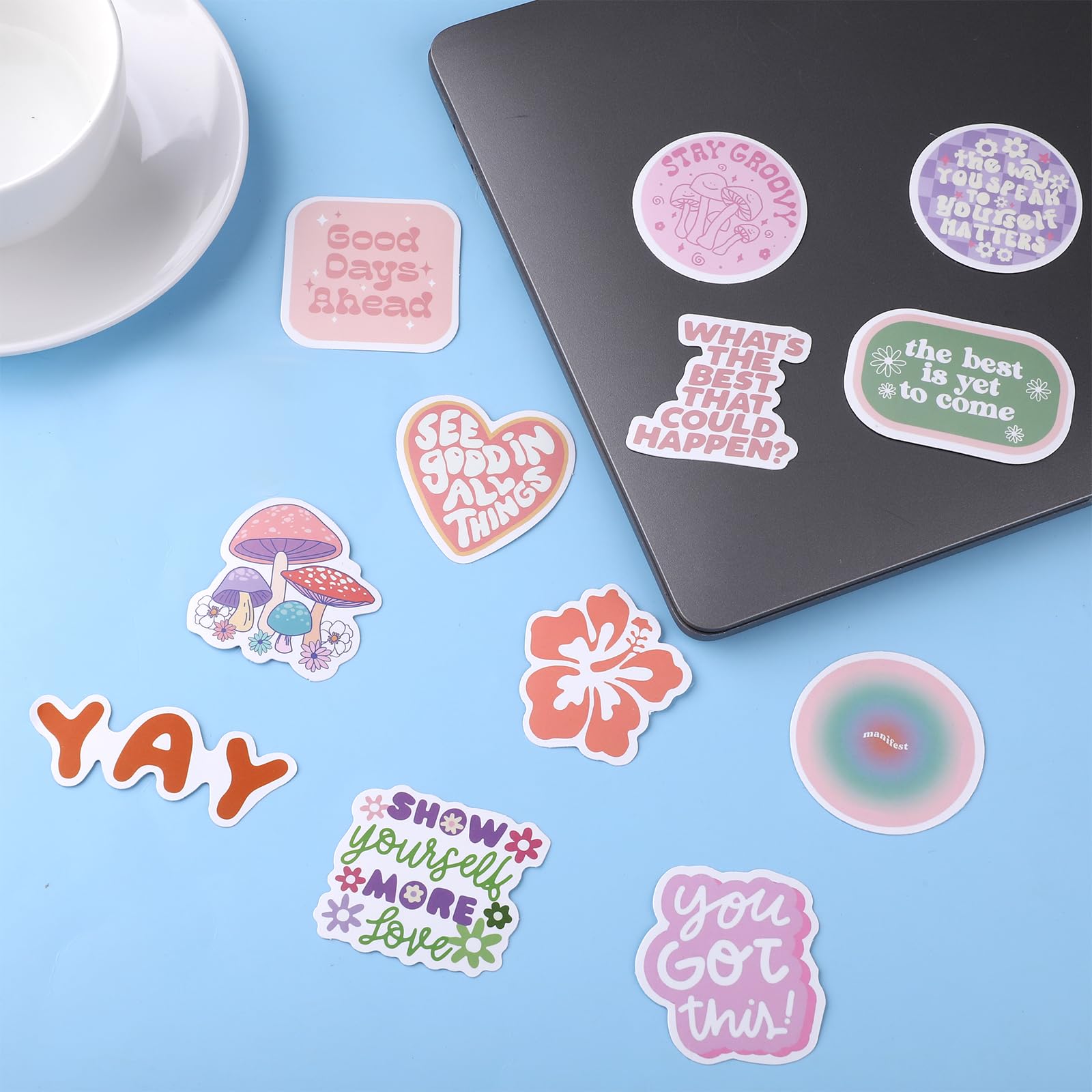 Mua Pack of 100 Danish Pastel Stickers Colourful Cute Aesthetic ...
