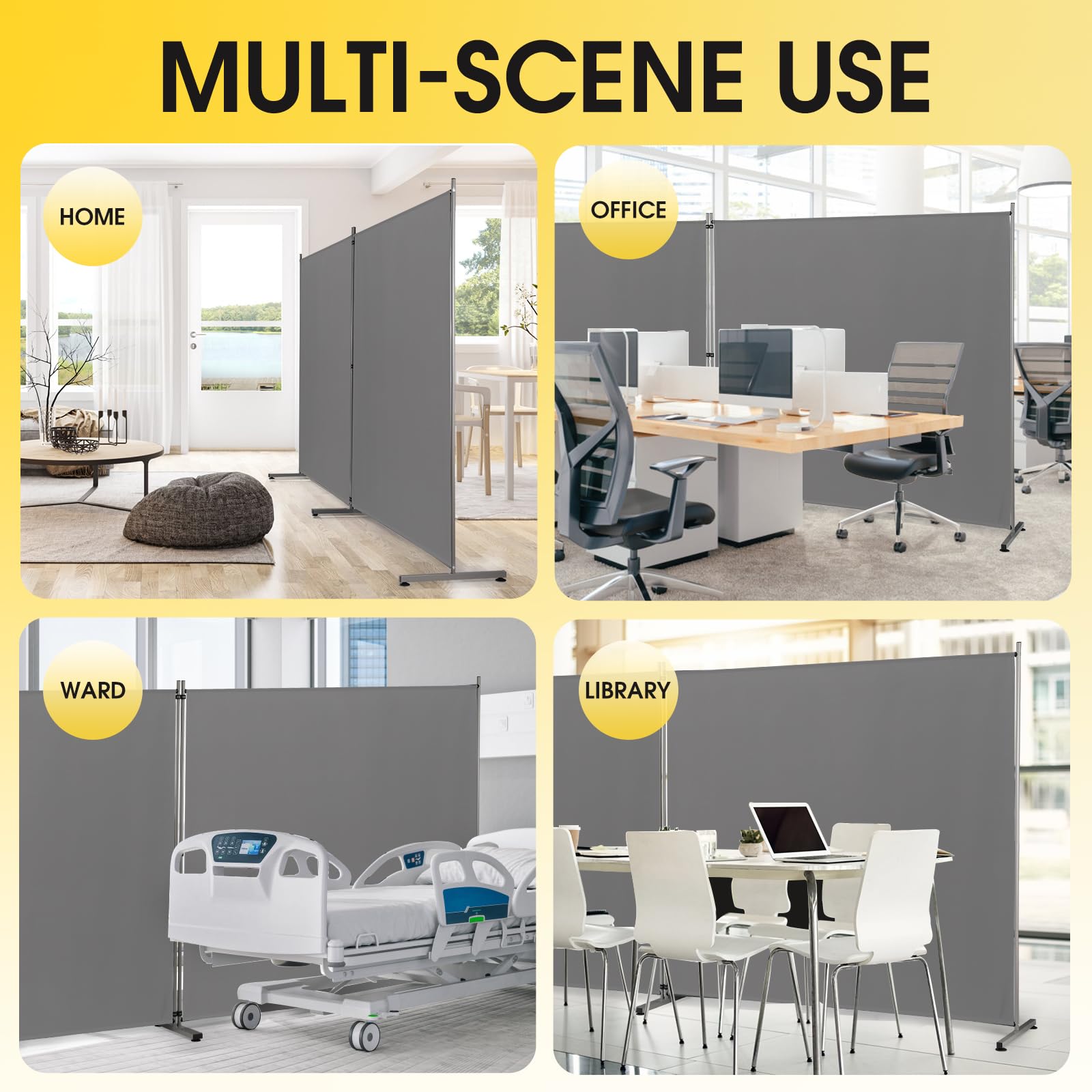 Mua RANTILA Indoor Room Divider, Portable Office Divider, Room Divider Wall Screen 2 Large Panel ...