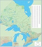 Ontario Wall Map - 19.25" x 27.5" Laminated: Amazon.ca: Office Products