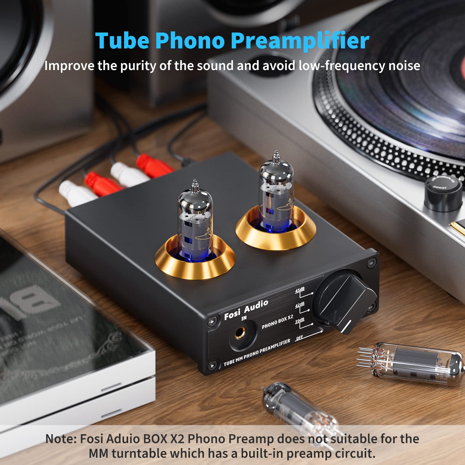 Mua Box X2 Phono Preamp, Mini Stereo Audio Hi-Fi Preamplifier with Gain ...