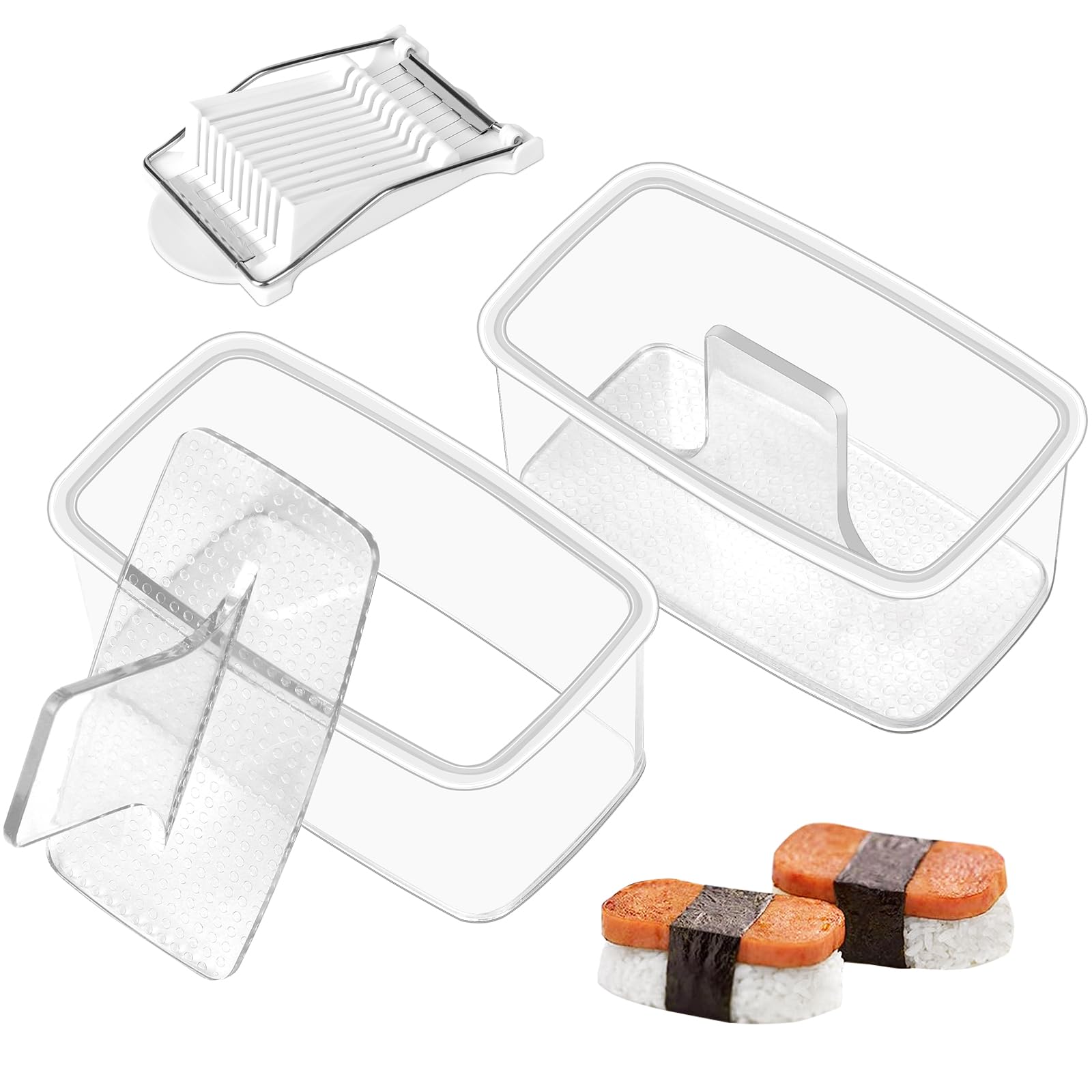 UERIAJIL Musubi Mold Kit Musubi Maker Press 2 Pack with Luncheon Meat ...