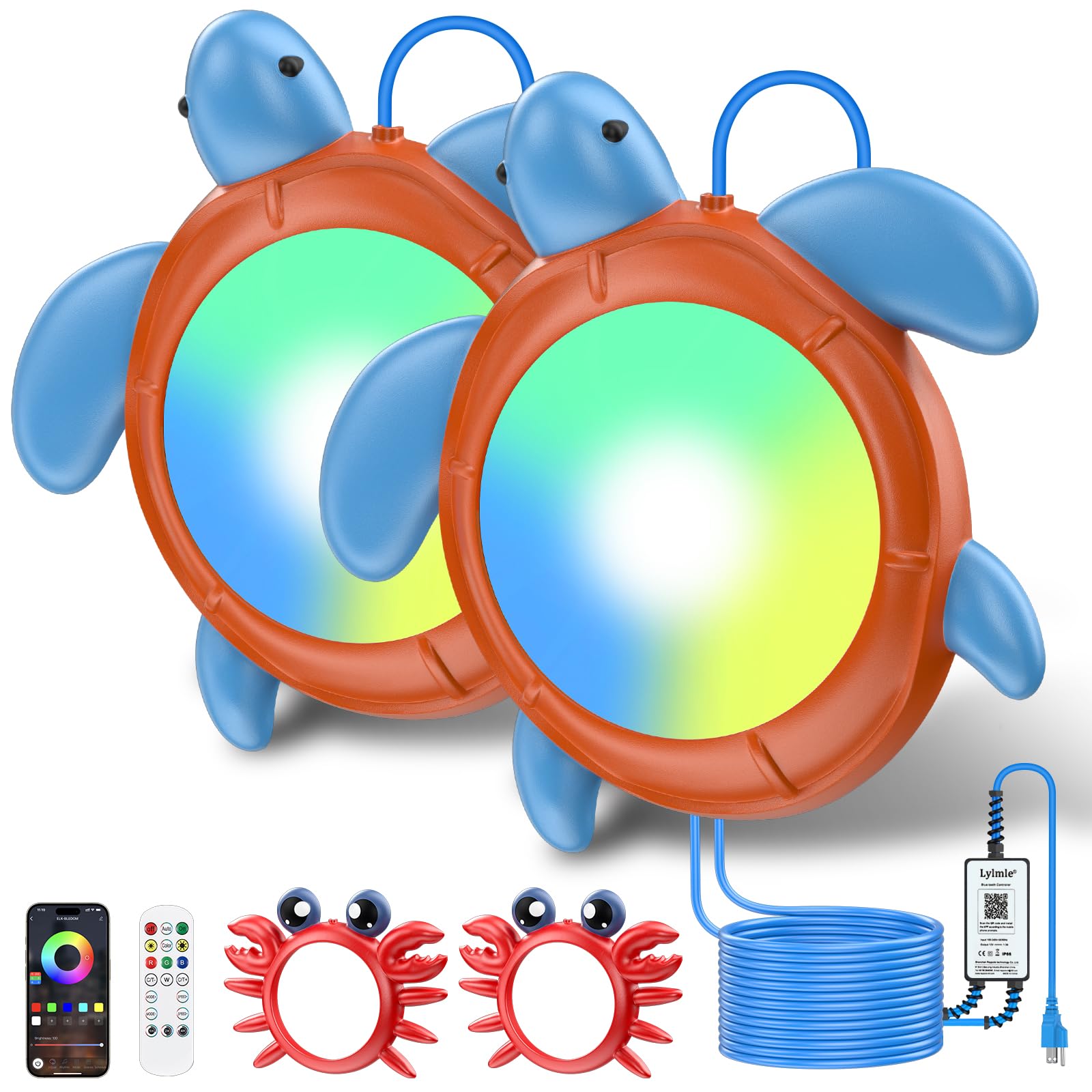 LyLmLe Upgrade LED Above Ground Pool Lights - 40W 12V 2in 1 RGBW ...