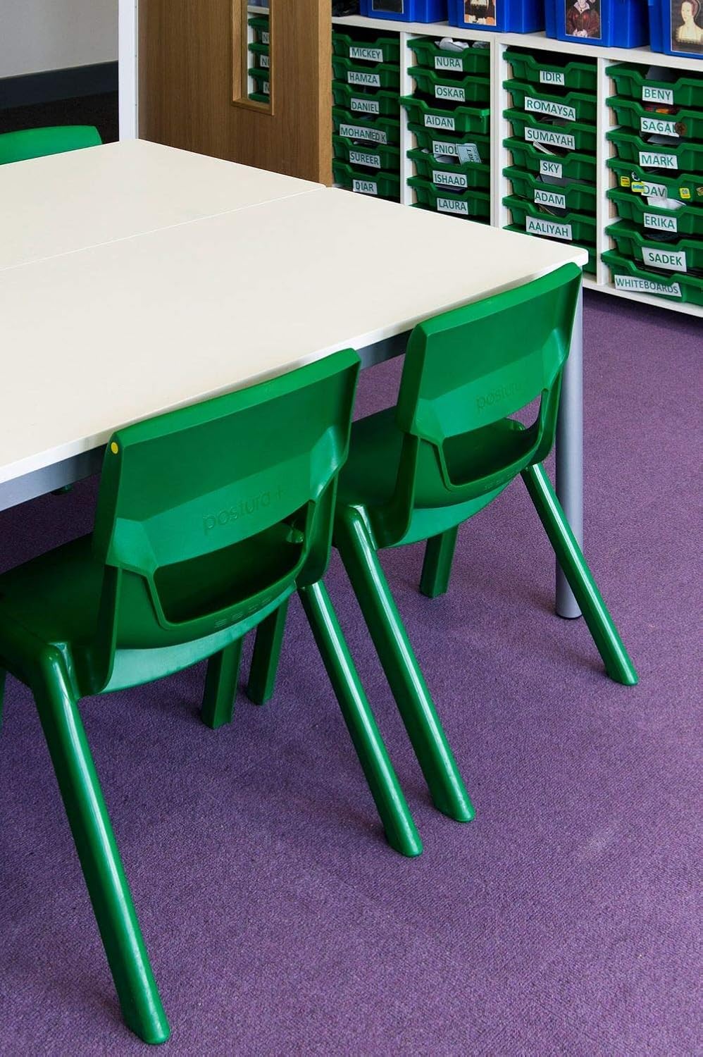 Postura Plus School Classroom Chair, Size 3, 350mm Seat Height, Forest ...
