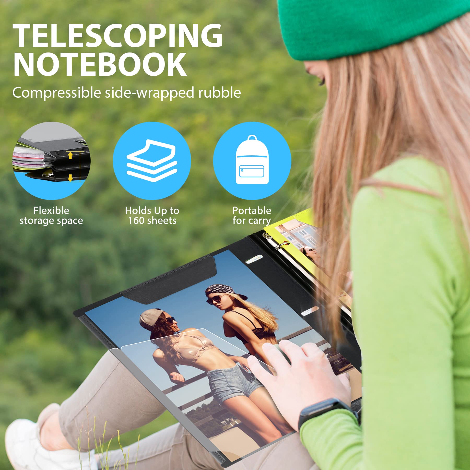 Mua WOT I 1-Pack Telescoping 3 Ring Binder Notebook - Customizable ...
