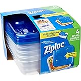 Amazon.com: Ziploc Food Storage Meal Prep Containers with One Press ...