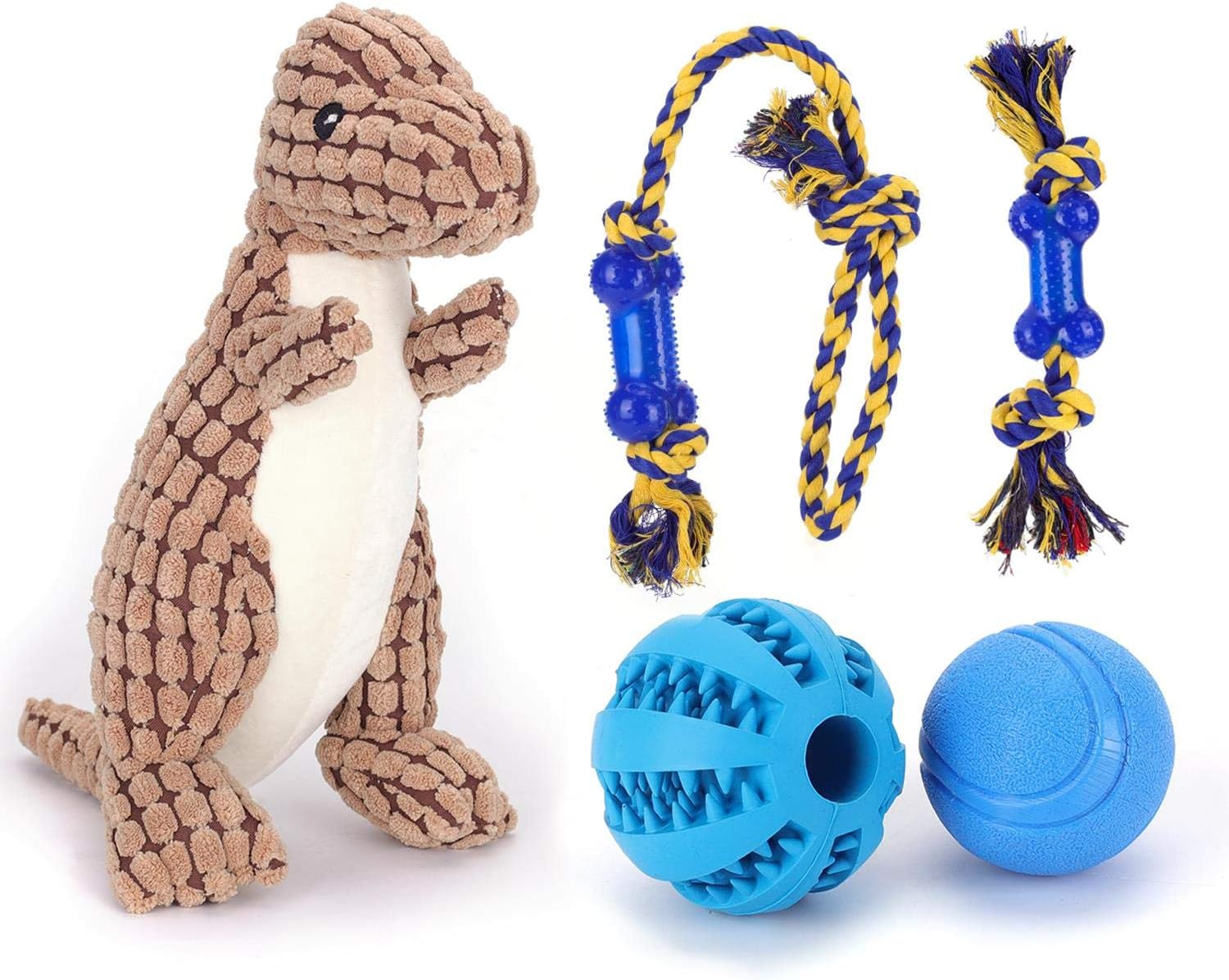 Nobleza - Dog Chew Rope Toy, Food Treat Teething Ball, Durable Stuffed ...