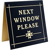 Amazon.com : Next Window Please Counter Sign | Double Sided Office Desk ...