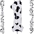 Amazon.com: Cow Print Number 1 Balloon, Large 40 Inch Cow Number ...