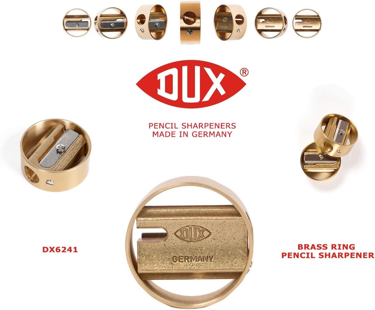 Amazon.com: DUX DX6241 Pencil Sharpener - brass sharpener in a brass ...