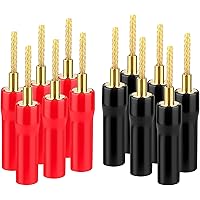 Amazon.com: Flex Pin Banana Plugs for Speaker Wire-6 Pairs, Speaker ...
