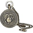 Amazon.com: Ibohevo Marine Corps Pocket Watch: Men Women Vintage Bronze ...
