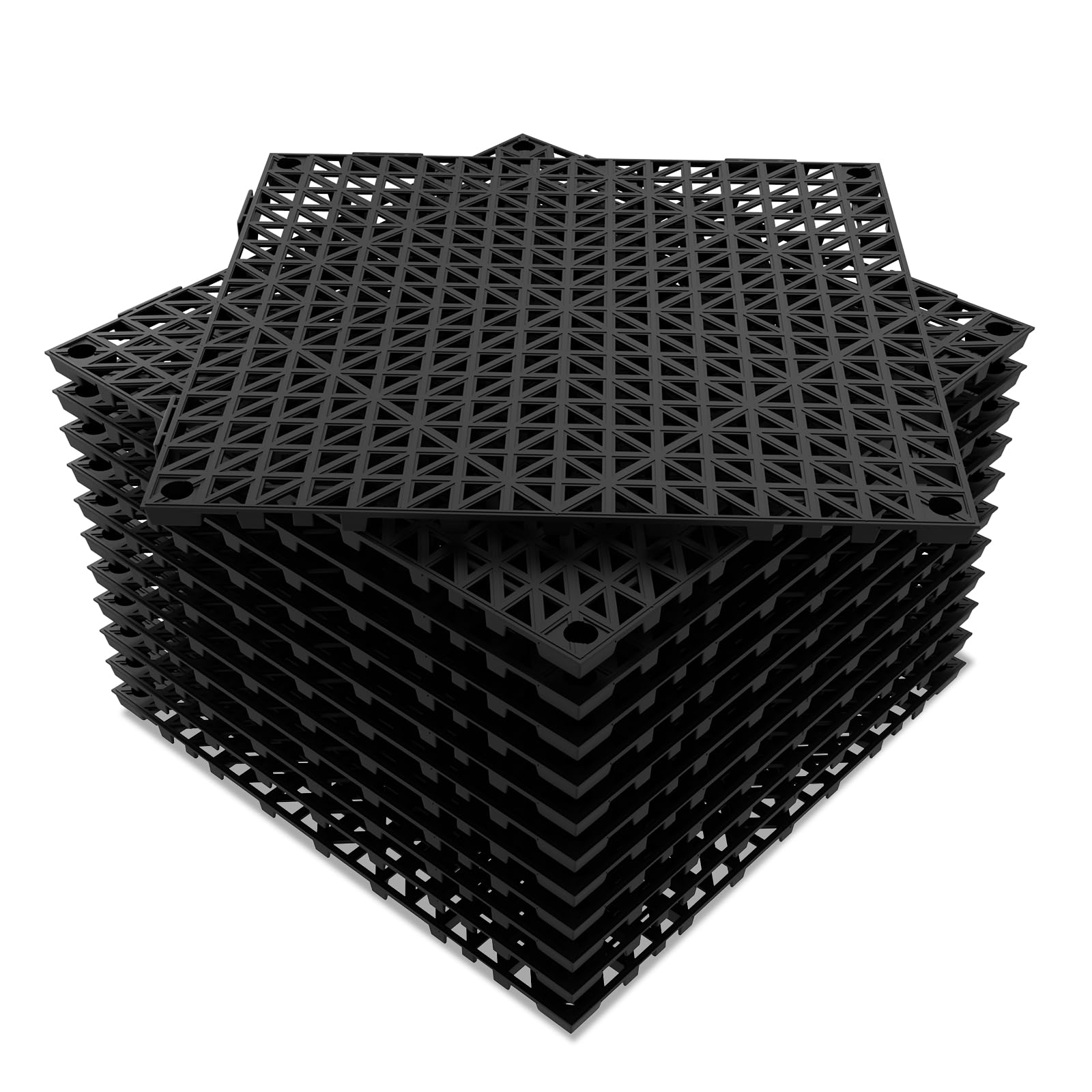 48 PCS Modular Interlocking Cushion, 12" x 12" Interlocking Rubber ...