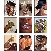 Amazon.com: EXCOOL CLUB Black Girl Wall Art - 12x16 Boho Black Women Wall Art Decor, Black Woman ...