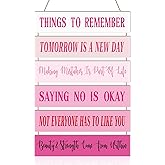 Amazon.com: Inspirational Pink Wall Decor For Home Office, Today Is A ...