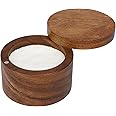 Amazon.com: ZOVANO Acacia Wood Salt Cellar Bowl Box, Elegant Salt ...
