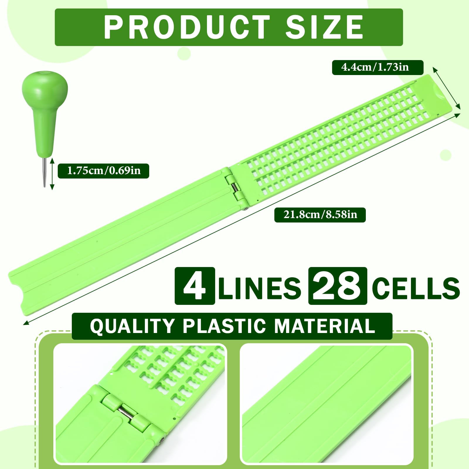 Mua Wood Braille Fingerboard with 4 Line 28 Cells Braille Slate and ...