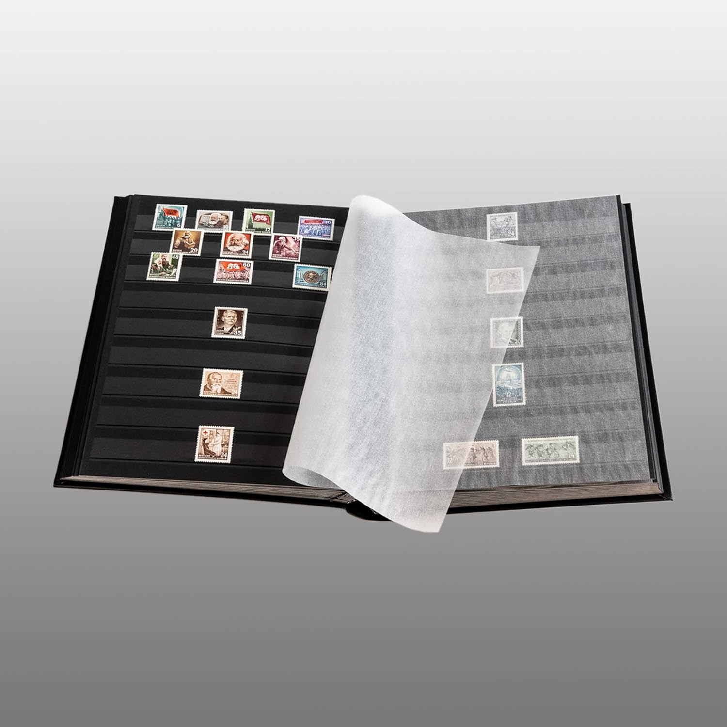 Prophila Collection Stamp Collector’s Album with 60 Black Refill Sheets ...