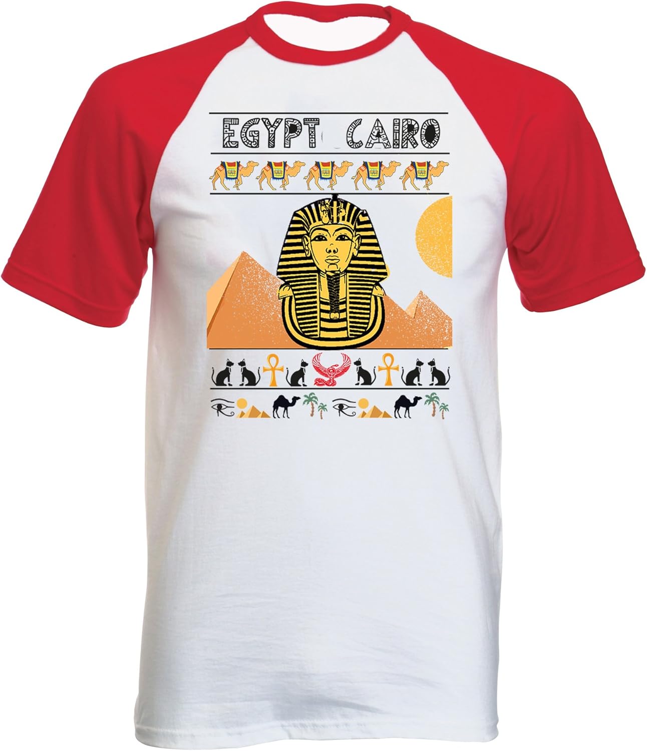 teesquare1st Cairo Egypt Tshirt con Manga Corta roja T-Shirt: Amazon.es ...
