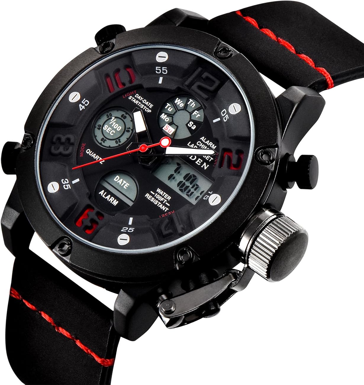 Mens Large Face Military Tough Watches Men Waterproof Unique Design ...