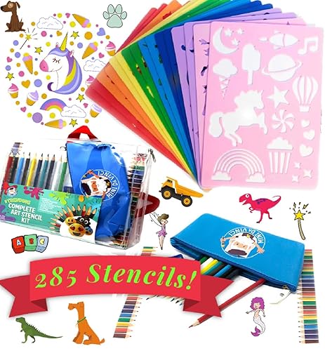 Drawing Stencils for Kids - Creative Art Set for Kids Travel Activities ...