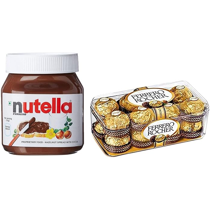 Buy Nutella Hazelnut Spread, 350g and Ferrero Rocher Chocolate, (16 Pcs ...