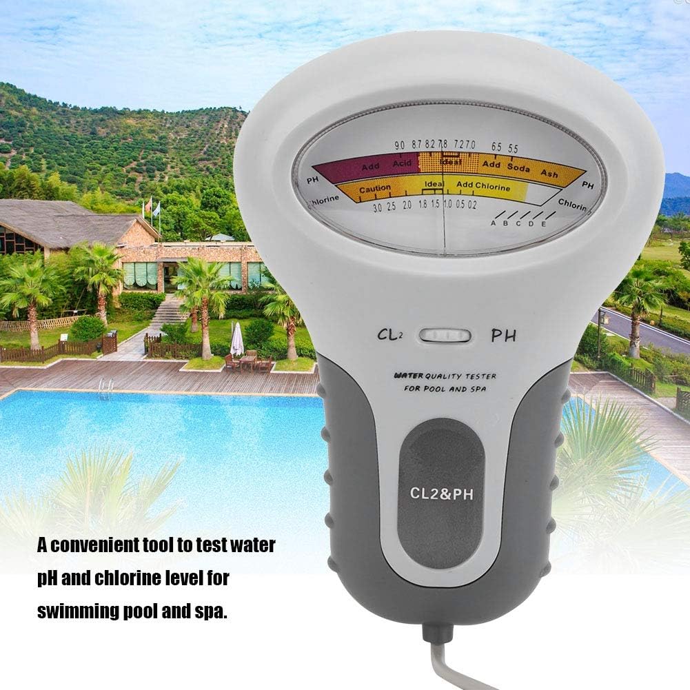 PC-102B CL2 Chlorine & PH Analysis Meter with Probe Swimming Pool Spa ...